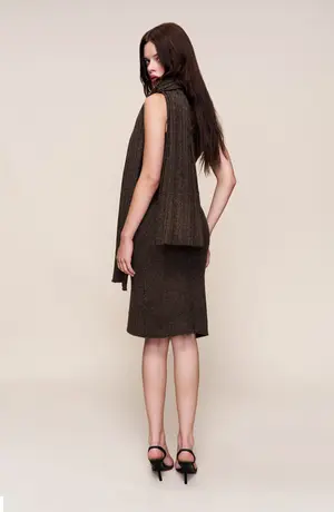 GUIZIO Hooded Knit Dress
