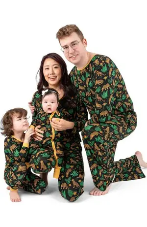 LEVERET Viscose Matching Family Holiday Pajamas - Leopard