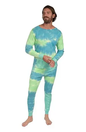 LEVERET Cotton Tie Dye Matching Family Pajamas - Tie Dye Colorful