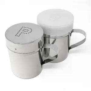 NORPRO Stainless Steel Salt And Pepper Shaker Set With Covers
