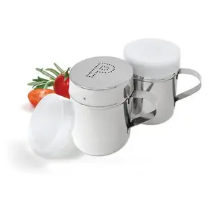 NORPRO Stainless Steel Salt And Pepper Shaker Set With Covers