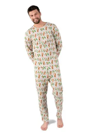 LEVERET Loose Fit Cotton Matching Family Pajamas - Rabbit
