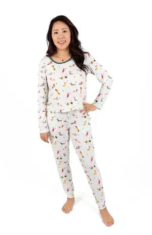 LEVERET Viscose Matching Family Holiday Pajamas - Dogs