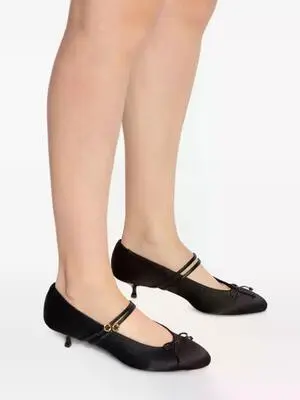 NEOUS 45mm Bow Detail Mary Jane Pumps