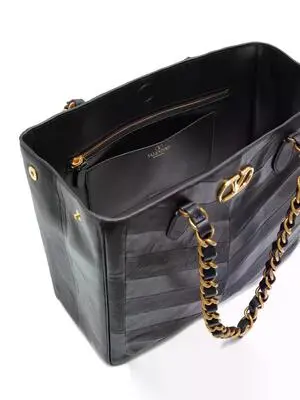 Valentino Garavani Laseine Chevron Patchwork Leather Tote Bag