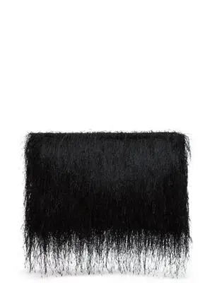 Loulou De Saison Evano Fringed Clutch - Black