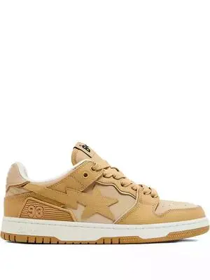 A BATHING APE Sk8 Sta Panelled Low-top Trainers - Brown