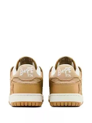 A BATHING APE Sk8 Sta Panelled Low-top Trainers - Brown
