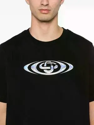 Casablanca Warped-logo Classic T-shirt - Black
