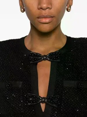 SELF-PORTRAIT Sequin Bow Mini Dress