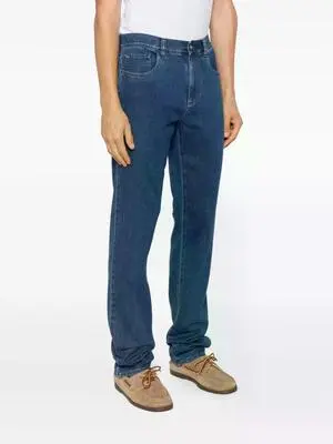 Canali Cotton-blend Straight Leg Jeans