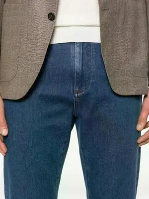 Canali Cotton-blend Straight Leg Jeans