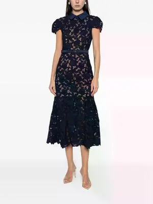SELF-PORTRAIT Guipure-lace Midi Dress