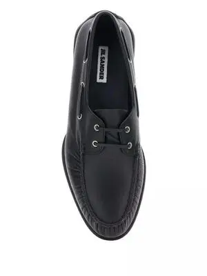JIL SANDER Leather Boat Shoes