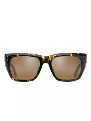 Maui Jim Aloha Lane Rectangle-frame Sunglasses - Brown