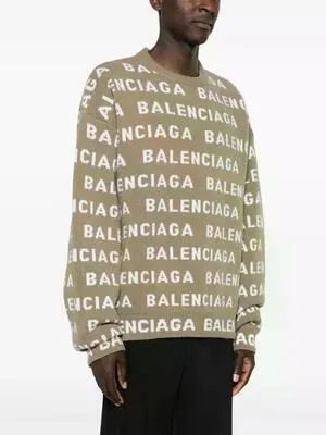 Balenciaga Logo-intarsia Sweater