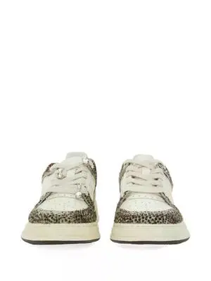 Premiata Quinnd 7655" Embellished Animal-print Leather Sneakers
