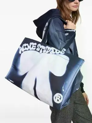Acne Studios Print-detail Tote - Blue