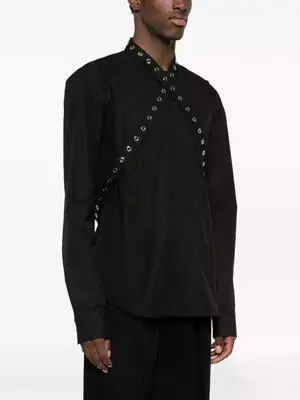 Off-White Eyelet-embellished Cotton Shirt