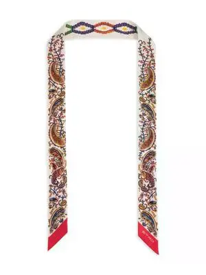 Etro Paisley Logo Scarf