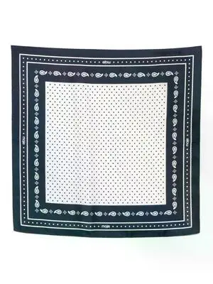 Maje Polka-dot Silk Scarf - Blue