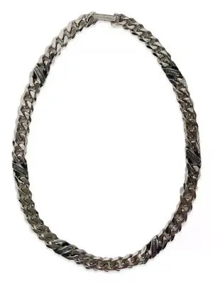 Vetements Logo Chain Necklace - Silver