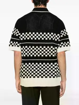 Amiri Checkered Mesh Shirt - Black