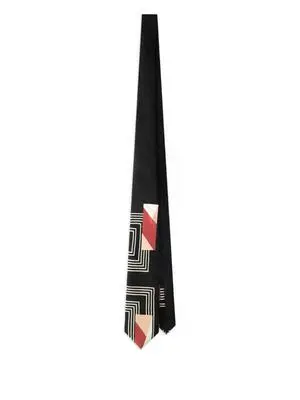 Dolce & Gabbana Geometric Pattern Neck Tie - Black