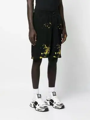 PLEIN SPORT Paint Splatter Track Shorts