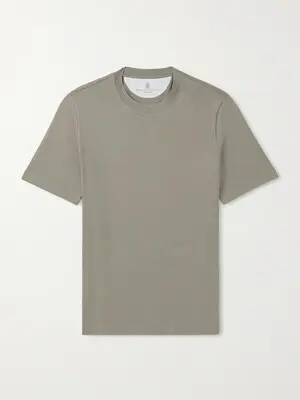 Brunello Cucinelli Logo T-shirts For Men