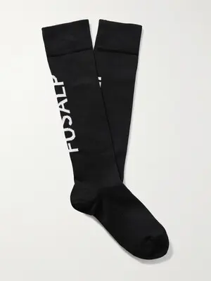 Fusalp Pop Ii Logo-jacquard Ski Socks - Black