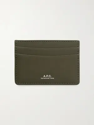 A.p.c. Andre Leather Cardholder - Green
