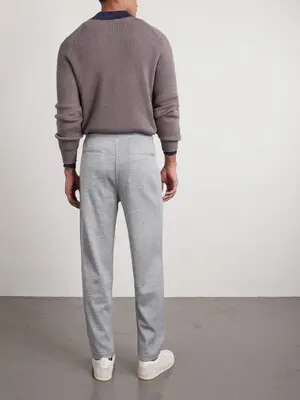 Brunello Cucinelli Tapered Cashmere-blend Jersey Sweatpants - Gray