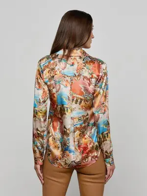 L'Agence Tyler Printed Silk Blouse