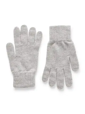 William Lockie Cashmere Knitted Gloves - Gray