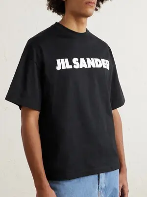 JIL SANDER Logo-print Cotton T-shirt - Black