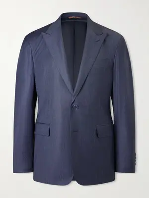 Canali Stretch-wool And Cashmere-blend Suit Jacket