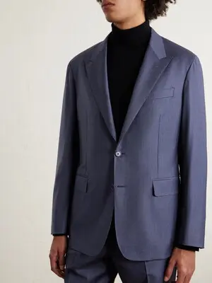 Canali Stretch-wool And Cashmere-blend Suit Jacket