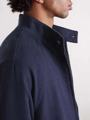 GOD'S TRUE CASHMERE Brushed-cashmere Blouson Jacket - Navy
