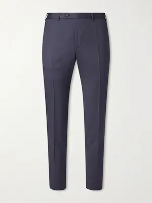 Canali Ff Tapered Wool Suit Trousers - Blue