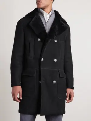 Brunello Cucinelli Double-breasted Shearling Coat