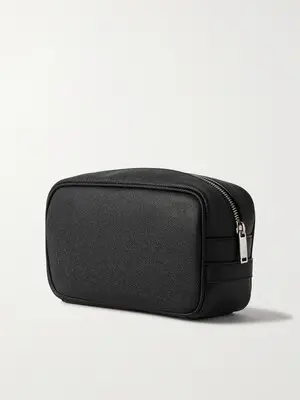 Saint Laurent Full-grain Leather Travel Pouch