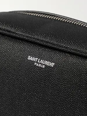 Saint Laurent Full-grain Leather Travel Pouch