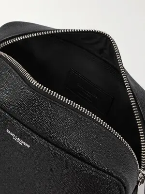 Saint Laurent Full-grain Leather Travel Pouch