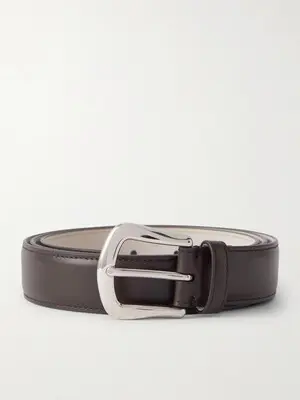 Brunello Cucinelli 3cm Leather Belt - Brown