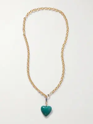 ROXANNE ASSOULIN The Puffy Heart Necklace - Green