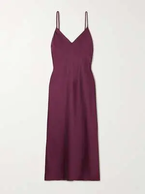 Norma Kamali Satin Midi Dress