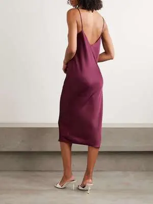 Norma Kamali Satin Midi Dress