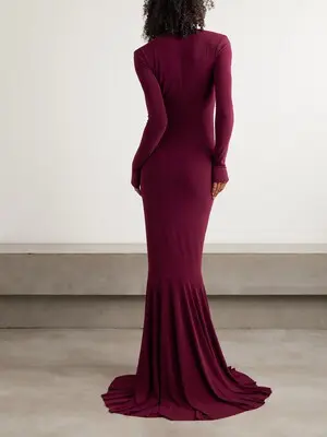Norma Kamali Ruched Stretch-jersey Gown