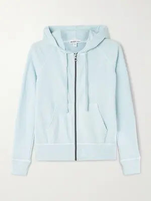 JAMES PERSE Vintage French Cotton-terry Hoodie - Blue